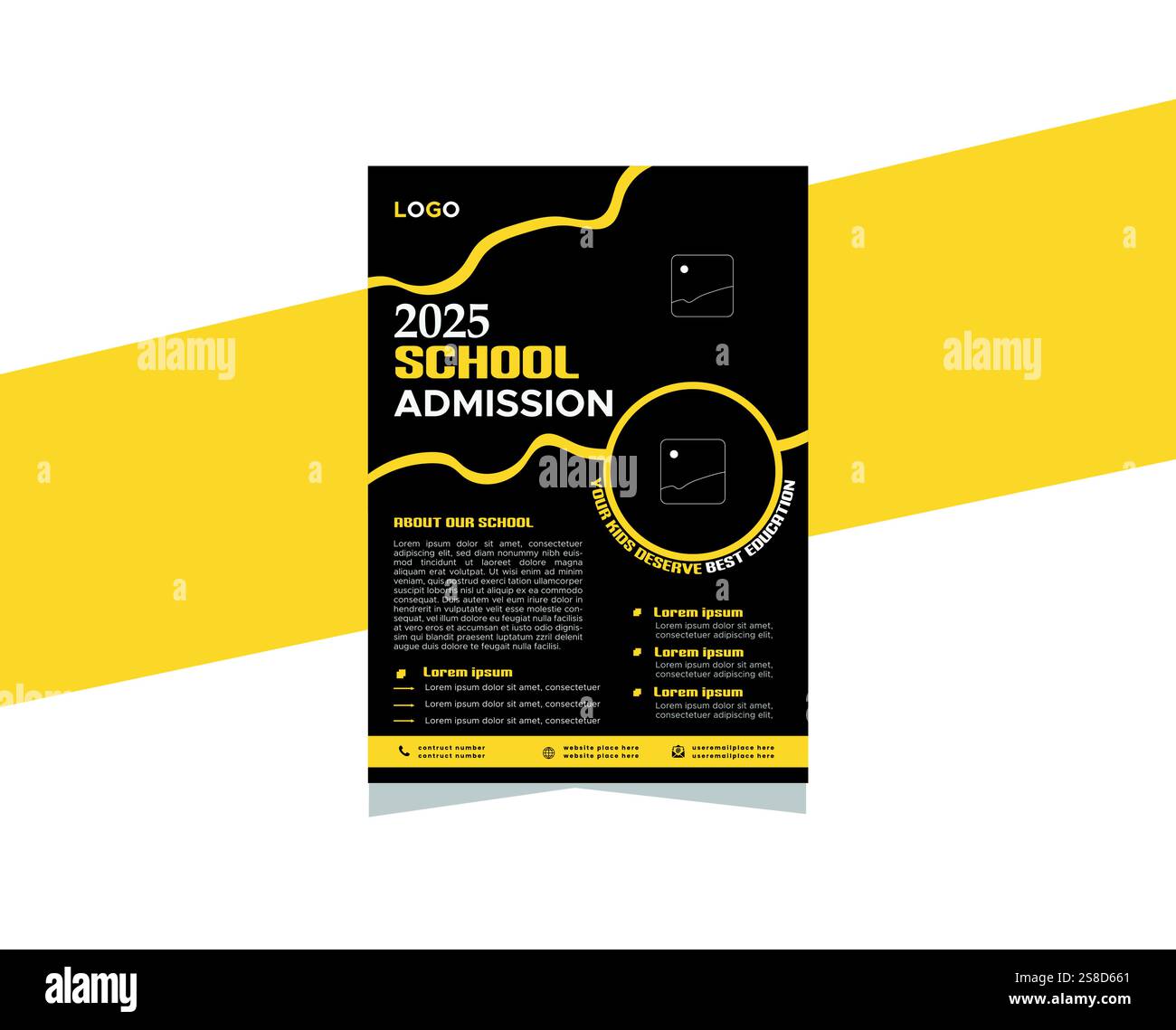 admission flyer template vector Stock Vector Image & Art - Alamy