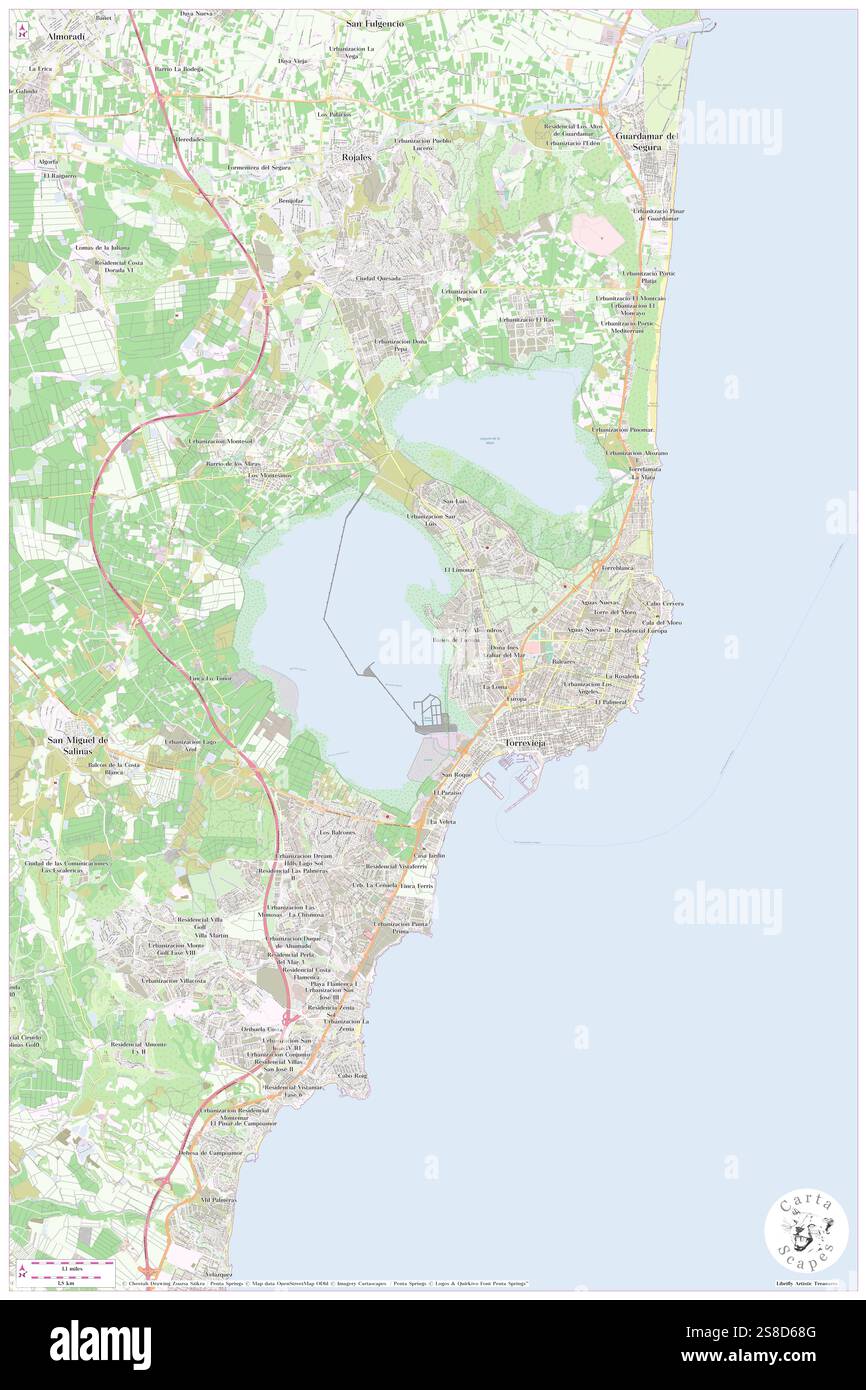 Map of torrevieja spain Cut Out Stock Images & Pictures - Alamy