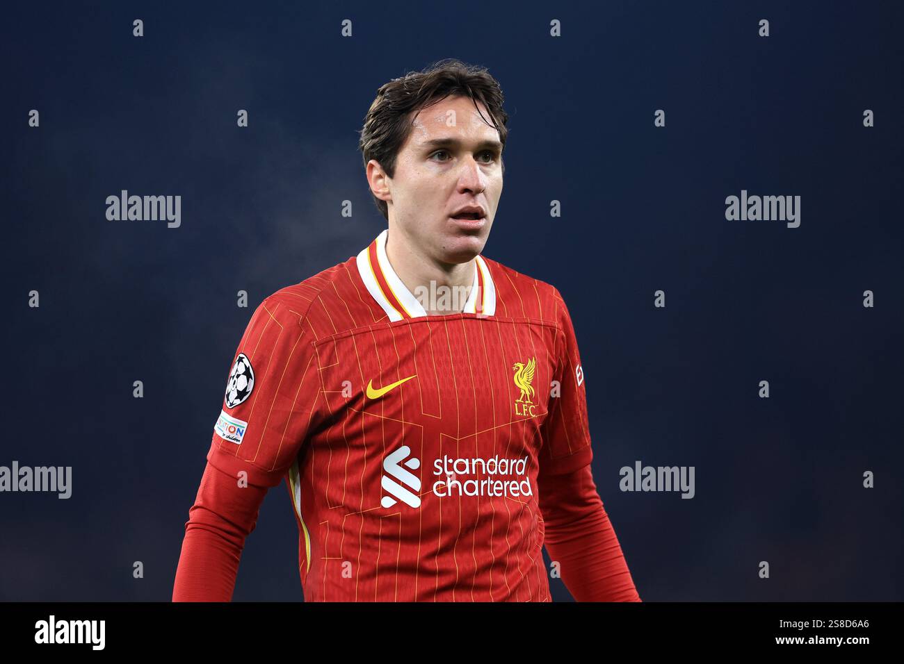 Liverpool, England, 21st January 2025. Liverpool's Federico Chiesa ...