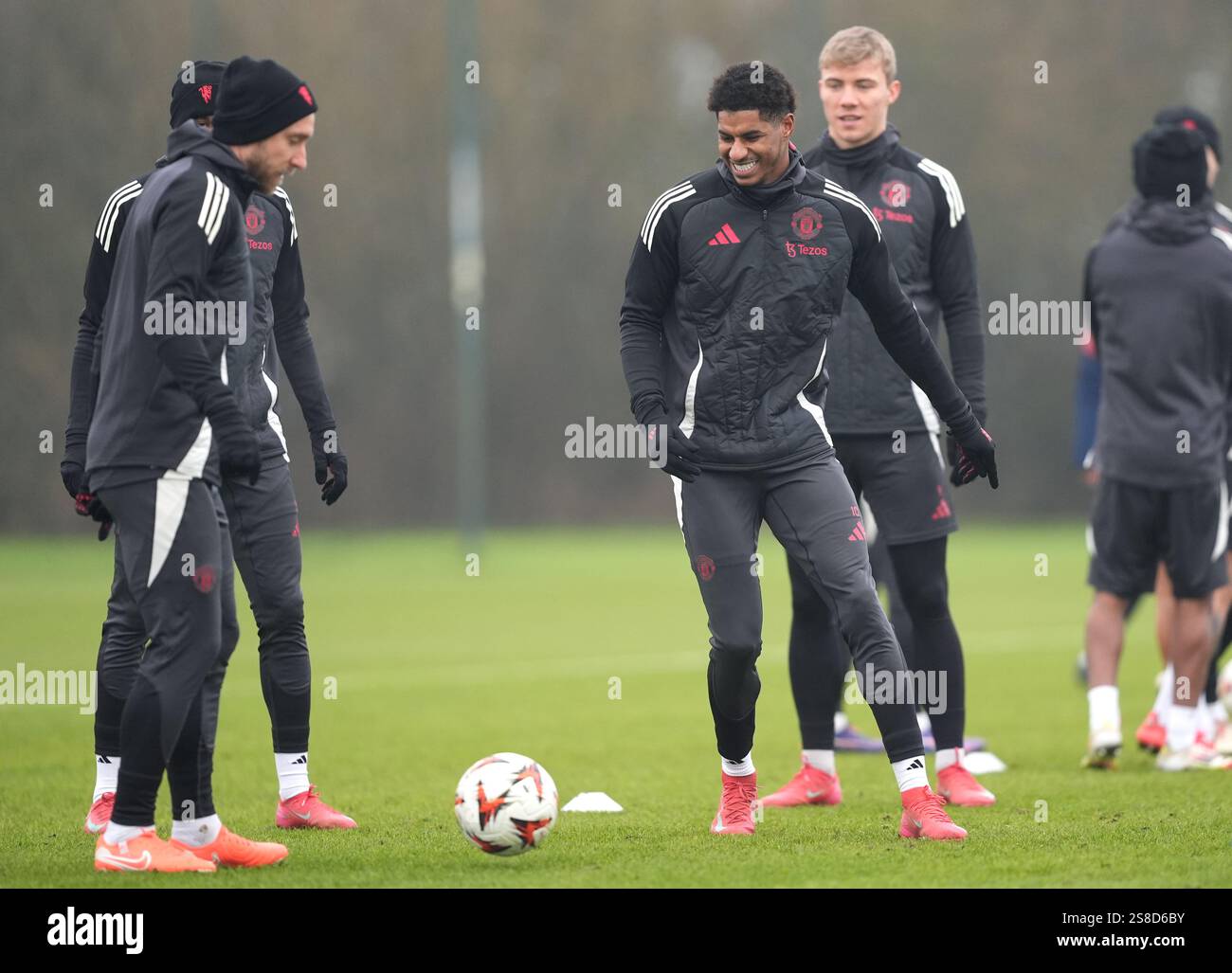Manchester United's Marcus Rashford during a training session at the ...