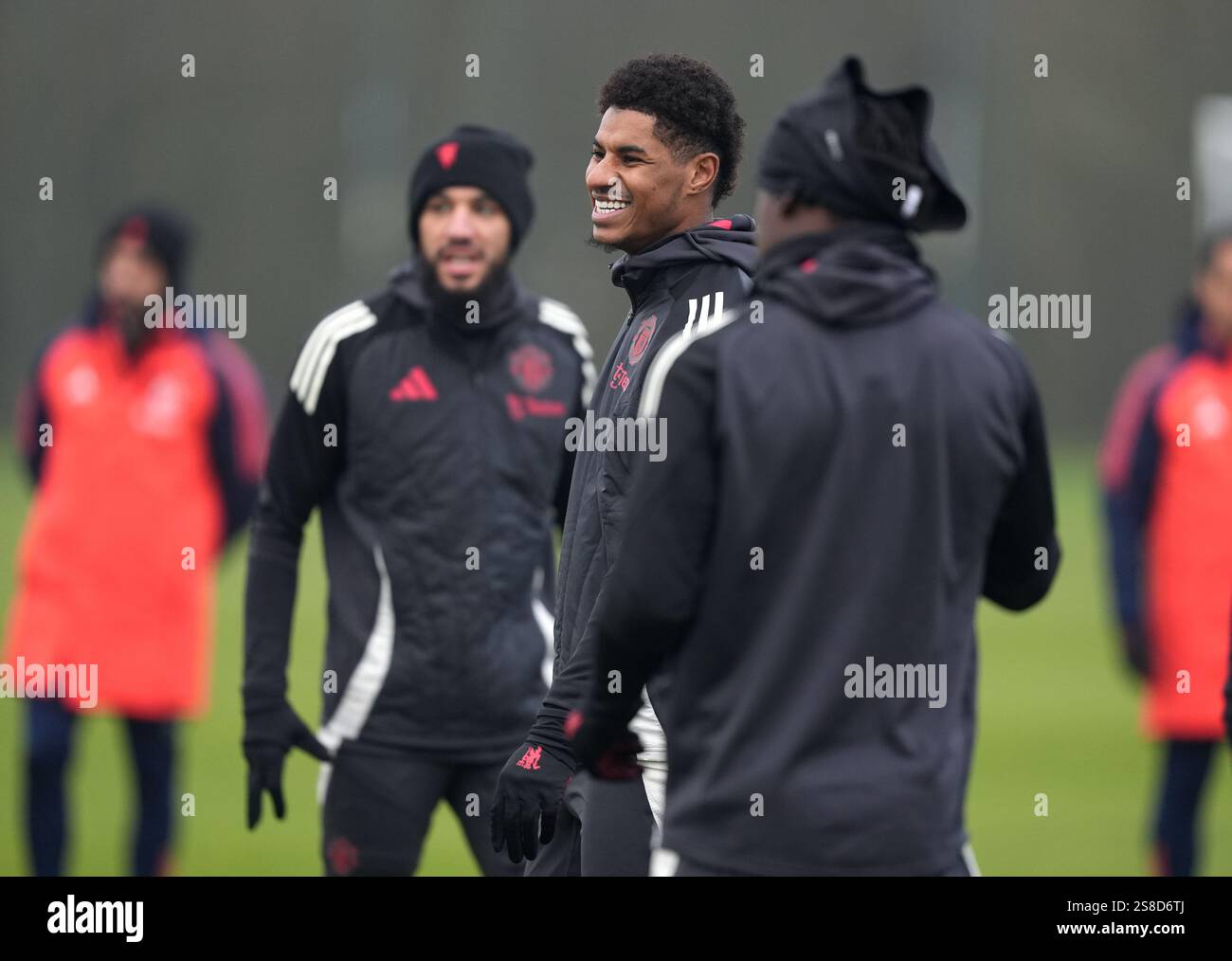 Manchester United's Marcus Rashford during a training session at the ...