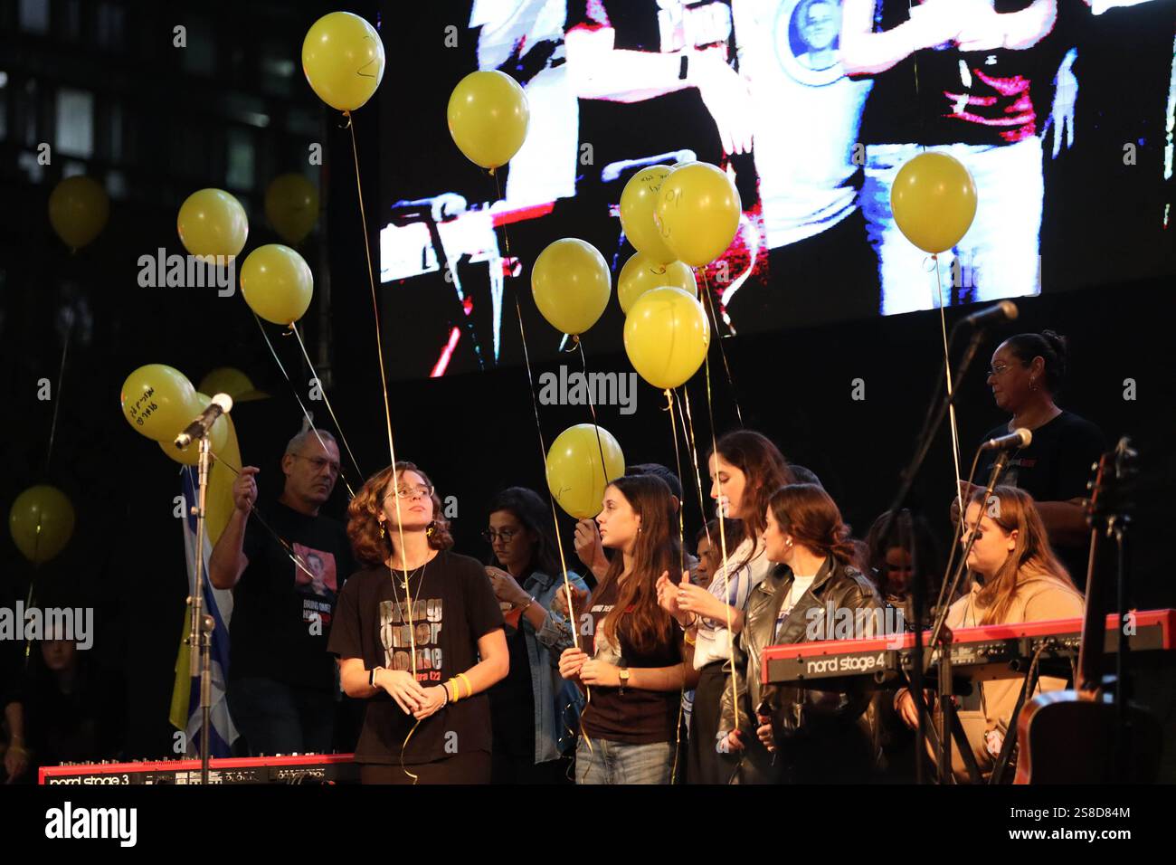 Yellow balloons are released to mark hostage Omer Neutra’s second ...