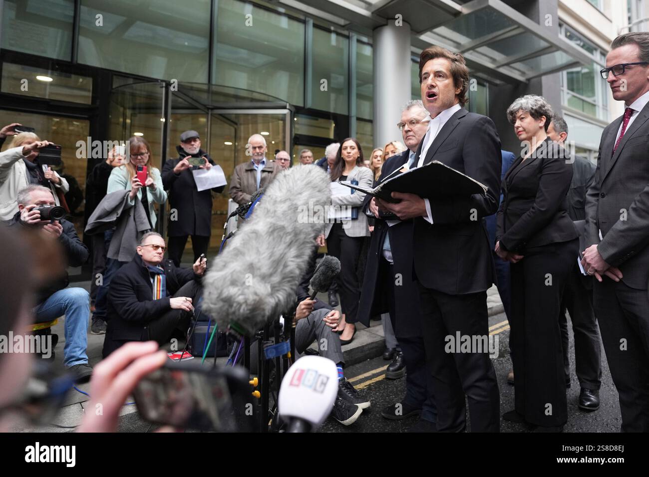 Lawyer David Sherborne speaks outside the High Court as Prince Harry's ...