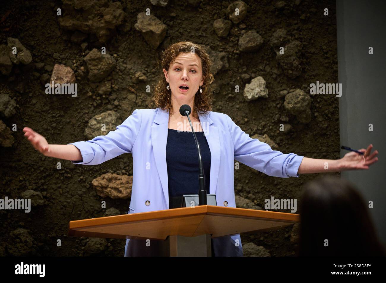 THE HAGUE - Christine Teunissen (PvdD) during a debate on the right to ...