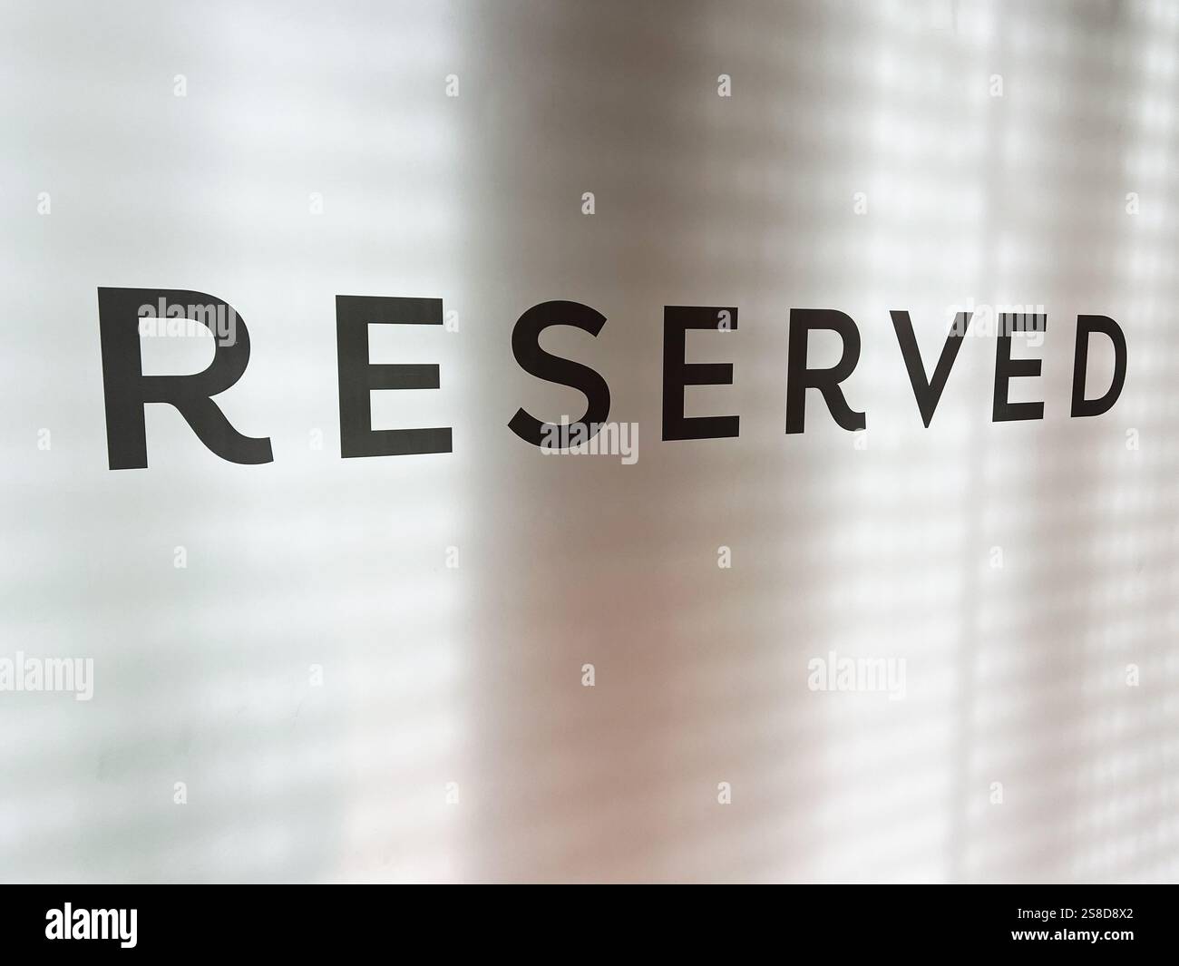 Kyiv, Ukraine - January 21, 2025: A simple depiction of Reserved sign ...