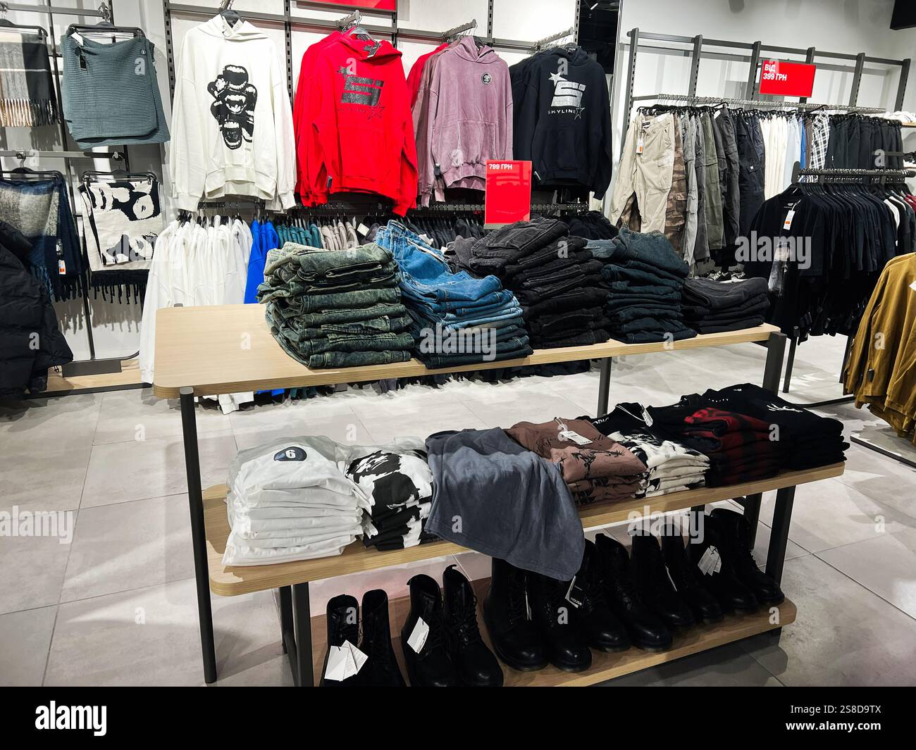 Kyiv, Ukraine - January 21, 2025: An organized interior display of a ...