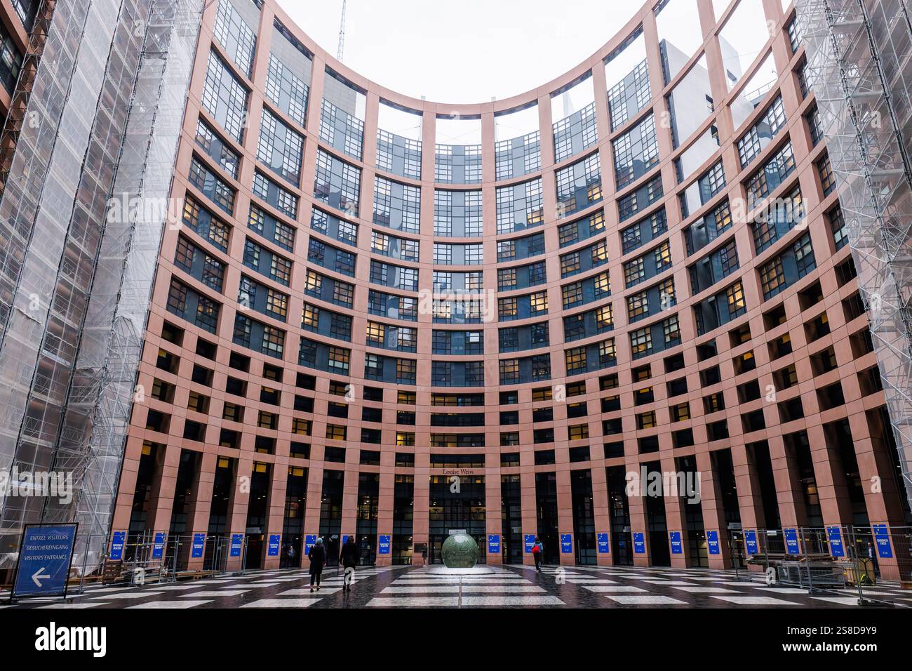 22 January 2025, France, Straßburg: People walk through the inner ...