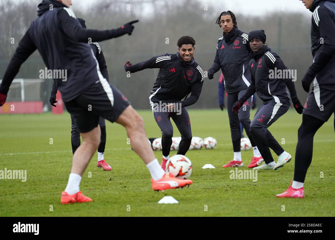 Manchester United's Marcus Rashford during a training session at the ...