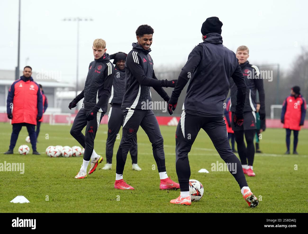 Manchester United's Marcus Rashford during a training session at the ...