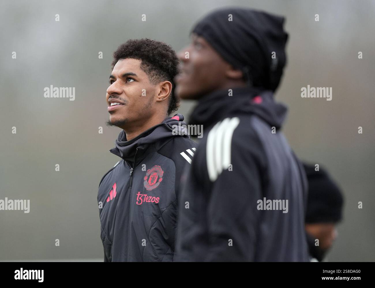 Manchester United's Marcus Rashford during a training session at the ...