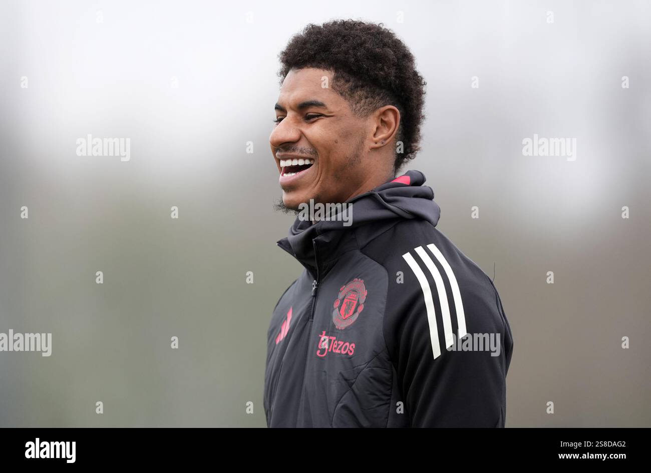 Manchester United's Marcus Rashford during a training session at the ...
