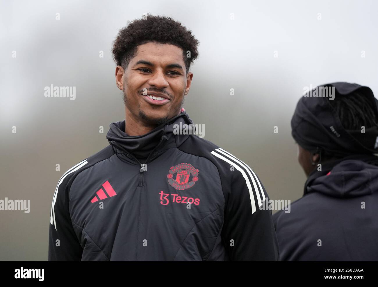 Manchester United's Marcus Rashford during a training session at the ...