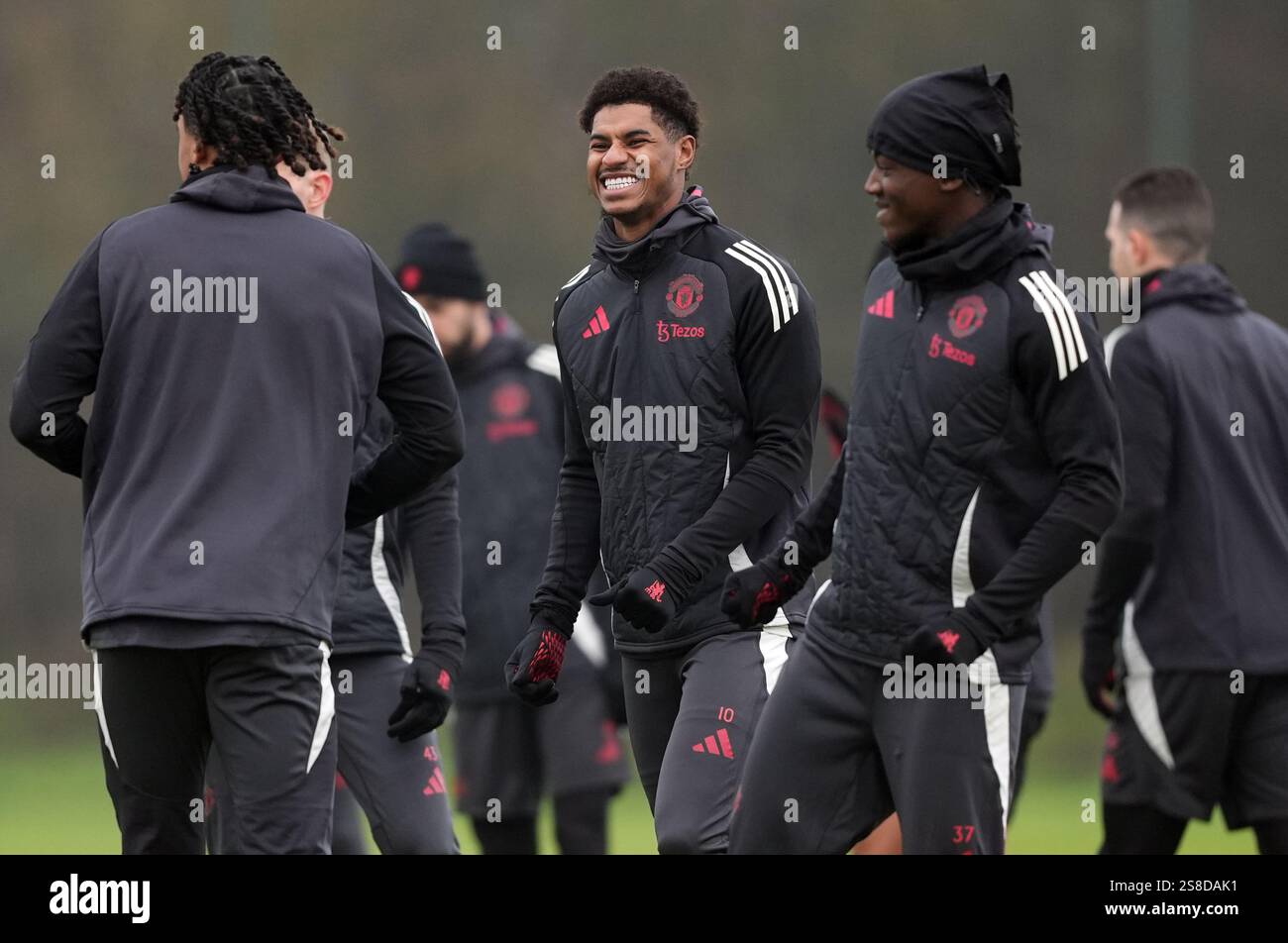 Manchester United's Marcus Rashford during a training session at the ...