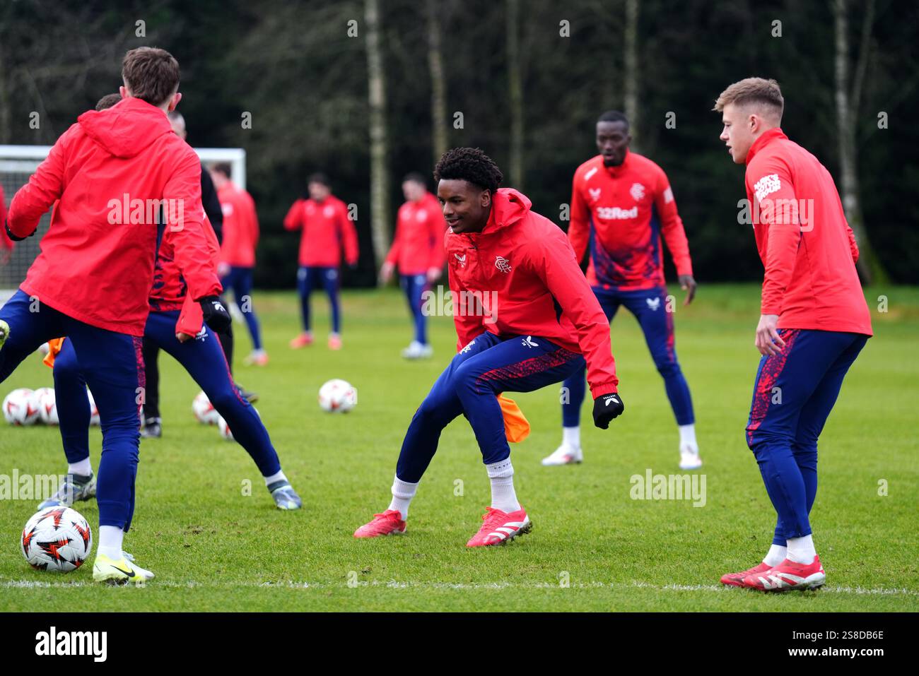 Rangers' Rafael Fernandes during a training session at the Rangers ...