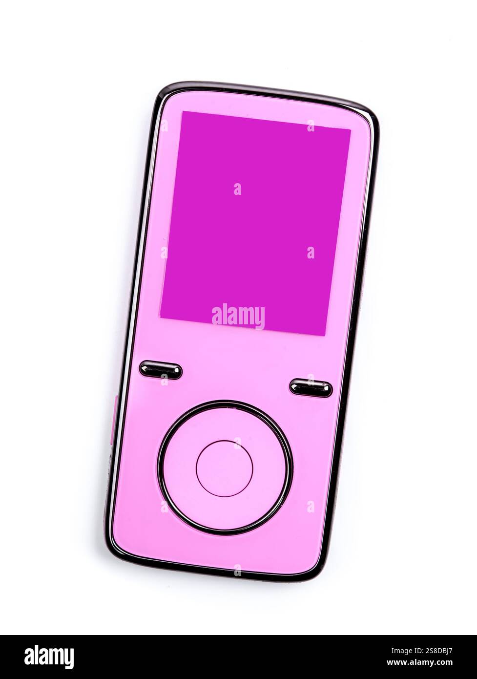 Small mp3 player isolated on white Stock Photo - Alamy