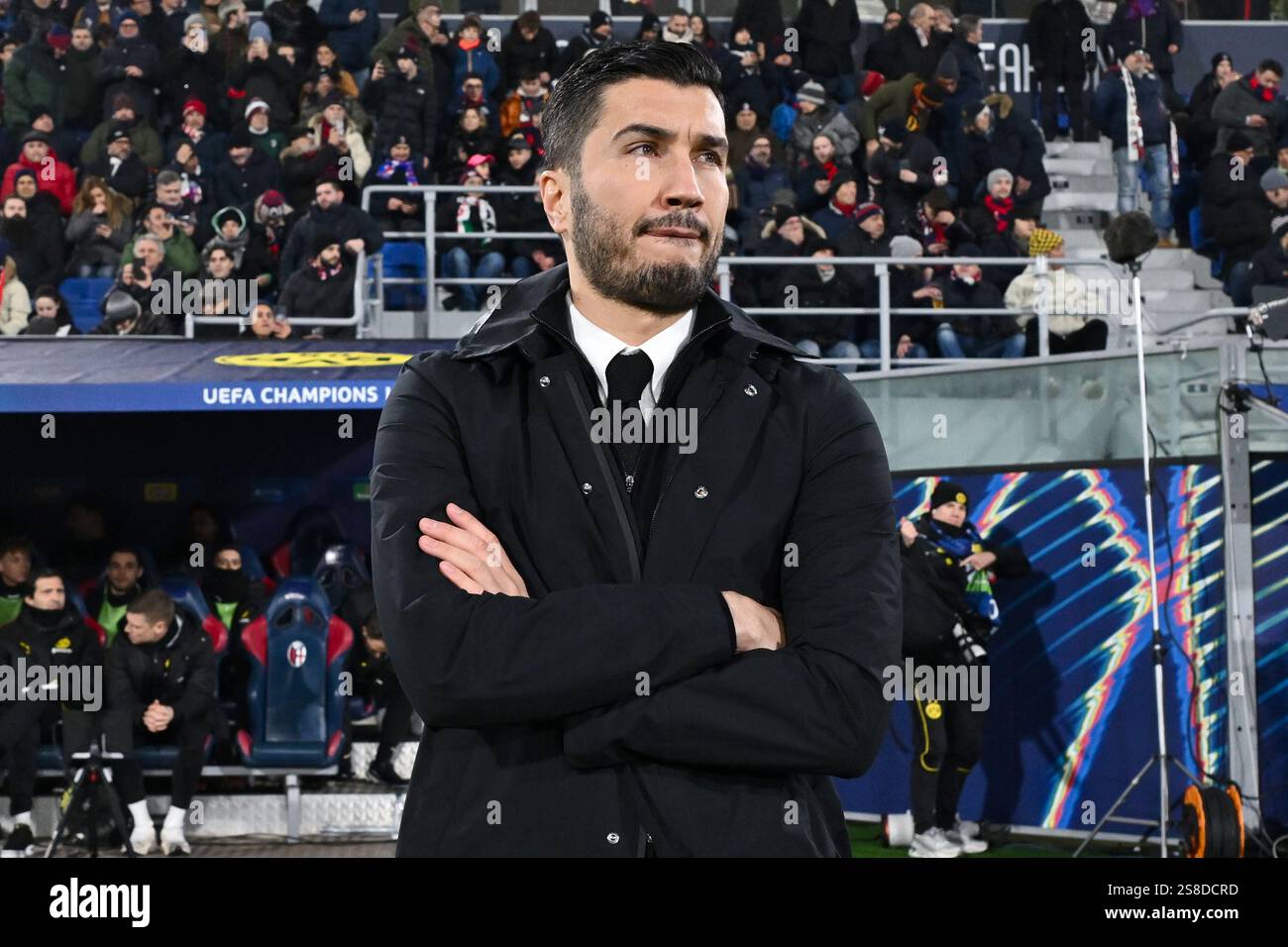 Bologna, Italy. 21st Jan, 2025. Borussia Dortmund's coach Nuri Sahin ...