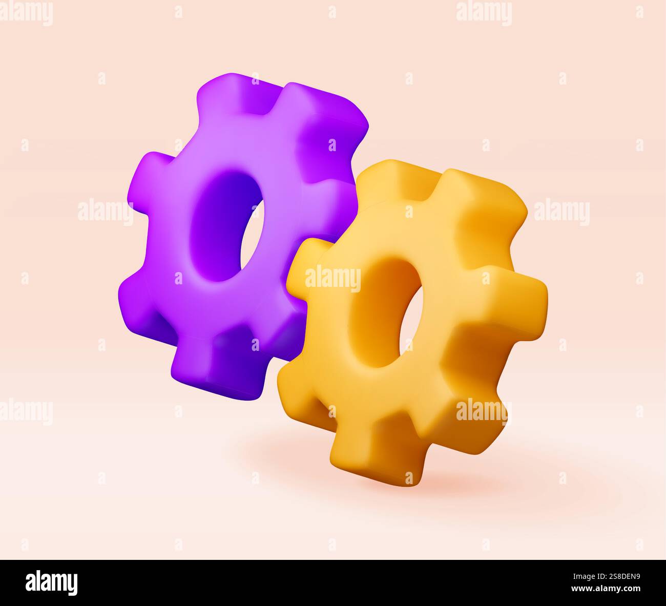 3D geometric colorful gear wheels Stock Vector Image & Art - Alamy
