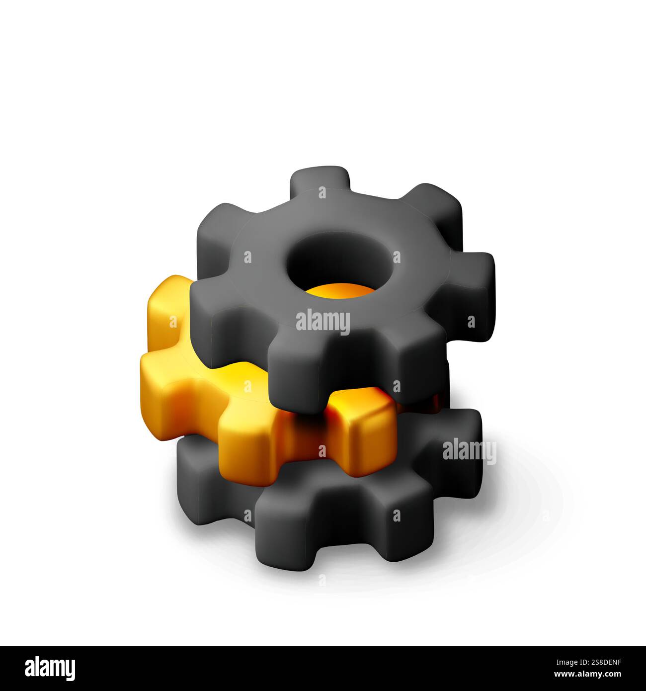 3D geometric gold and black gear wheels Stock Vector Image & Art - Alamy