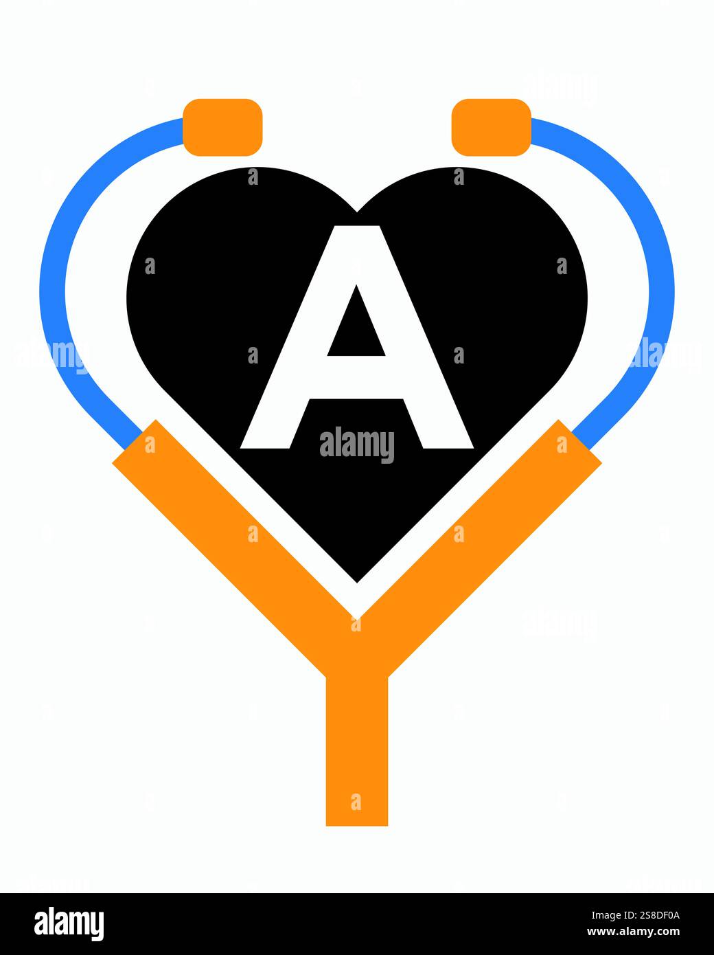 Initial Letter A Medical or Doctor Logo Concept With Stethoscope Symbol ...