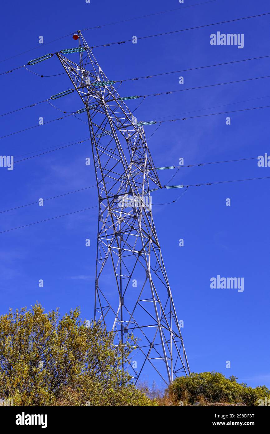 High Voltage Electric Energy Transportation Tower Stock Photo - Alamy