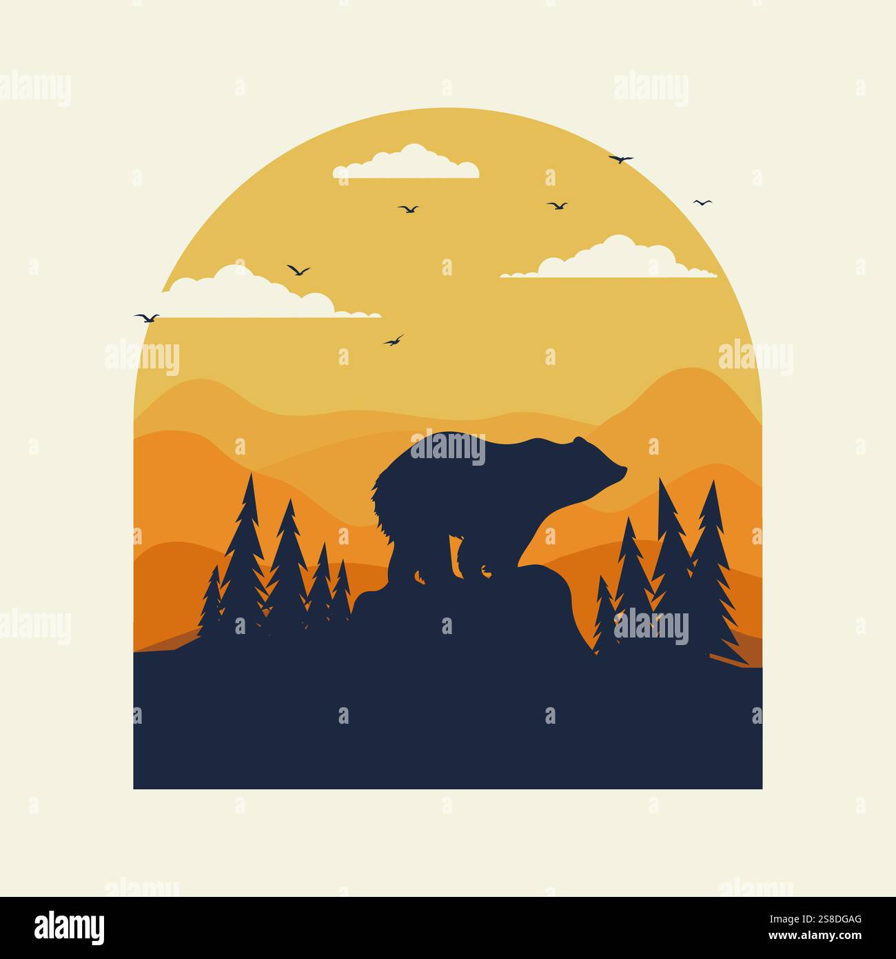 The wild coastline Stock Vector Images - Alamy