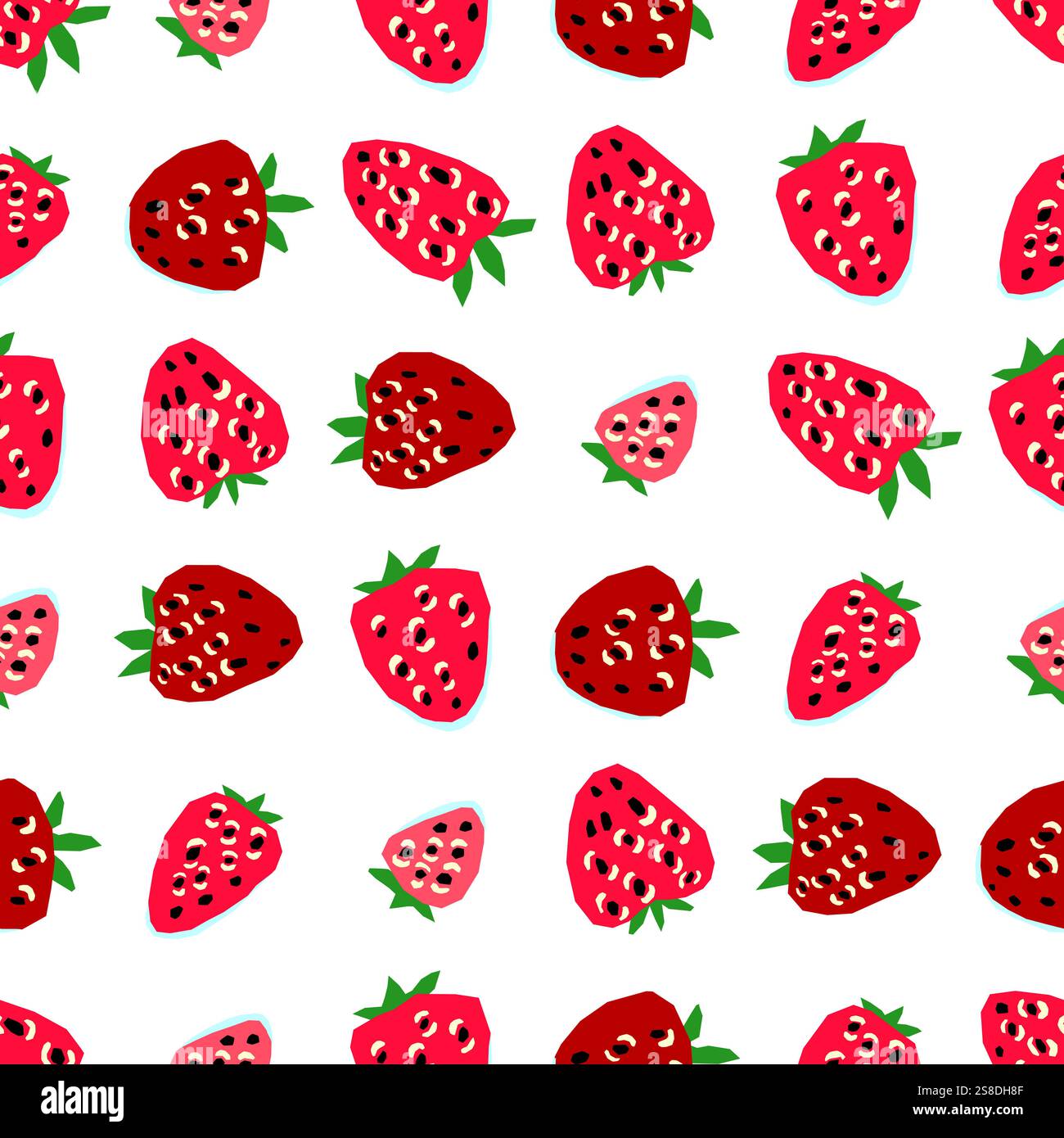 A Vibrant Strawberry Seamless Pattern is perfect for creating Fresh and ...