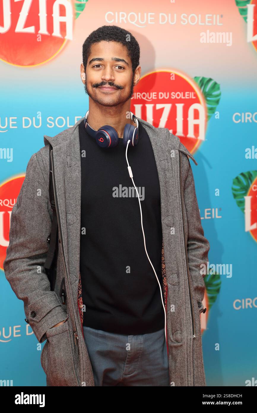 Alfred Enoch arrives at the Cirque du Soleil – Lucia press night at the ...