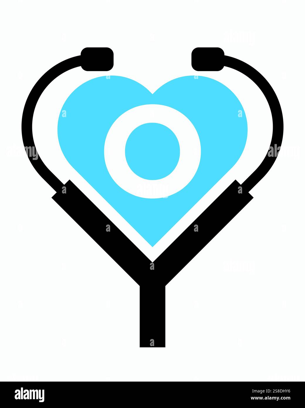 Initial Letter O Medical or Doctor Logo Concept With Stethoscope Symbol ...