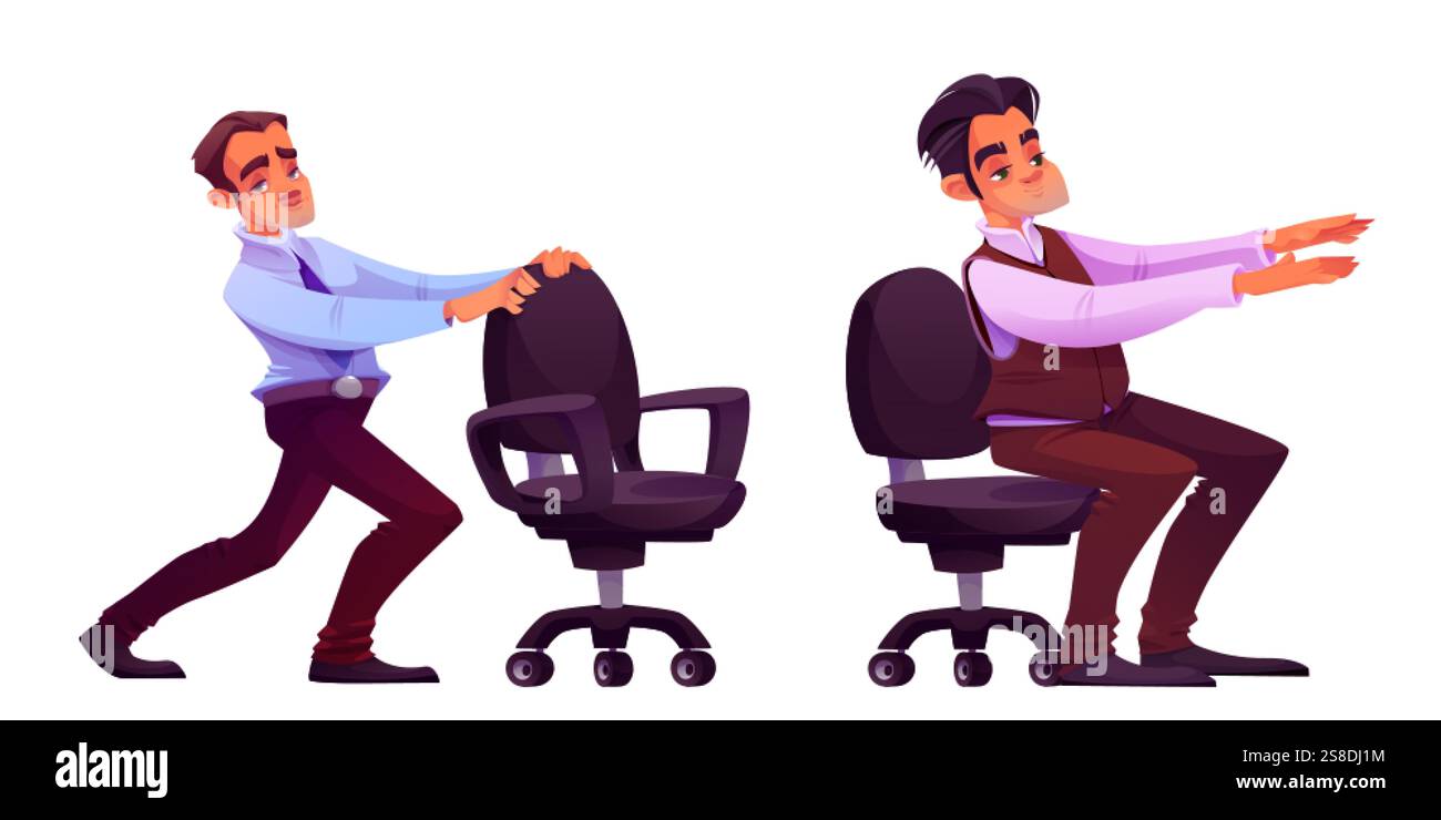 Using a mobility chair Stock Vector Images - Alamy