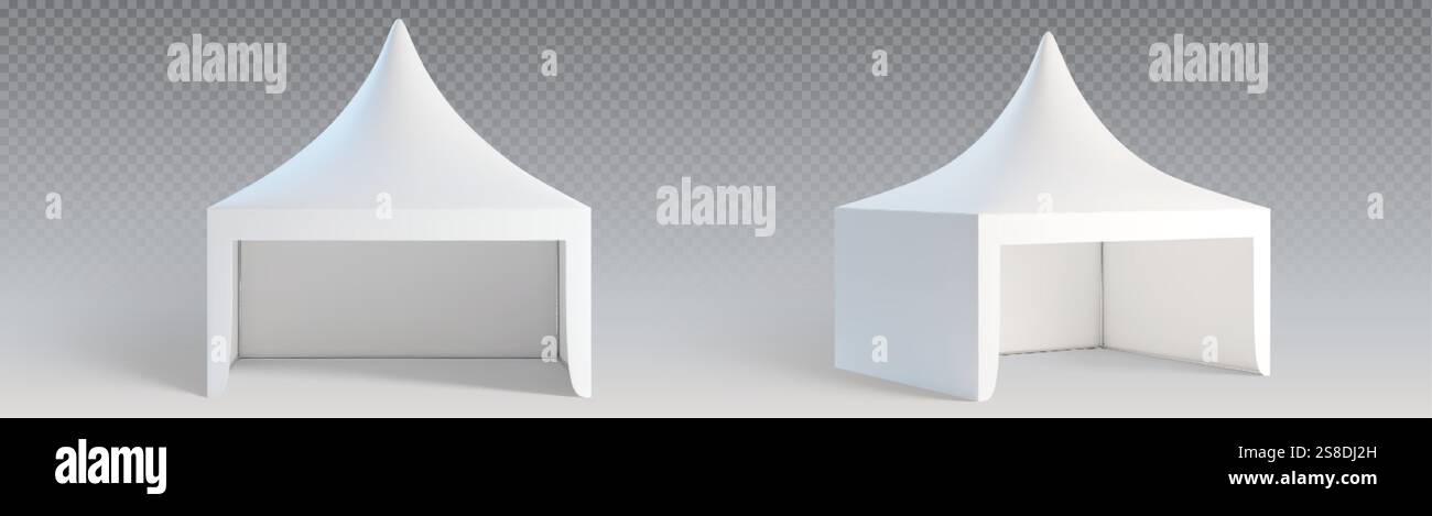 White tent mockup - pagoda peaked roof and open booth design from ...