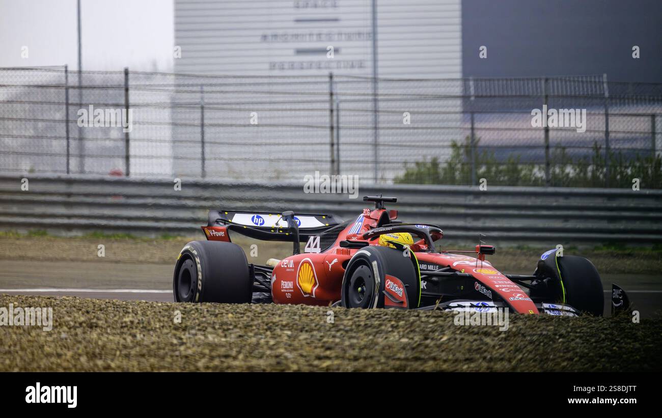 Circuit Of Fiorano, Italy. 22nd Jan, 2025. Lewis Hamilton tests the ...