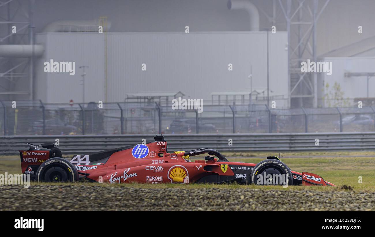 Circuit Of Fiorano, Italy. 22nd Jan, 2025. Lewis Hamilton tests the ...