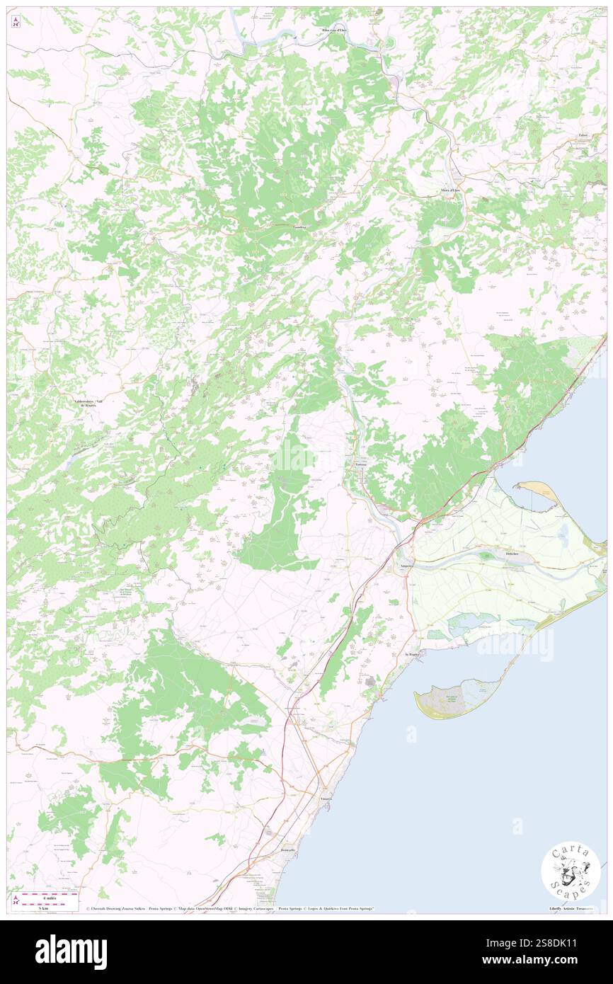 Tortosa map Cut Out Stock Images & Pictures - Alamy