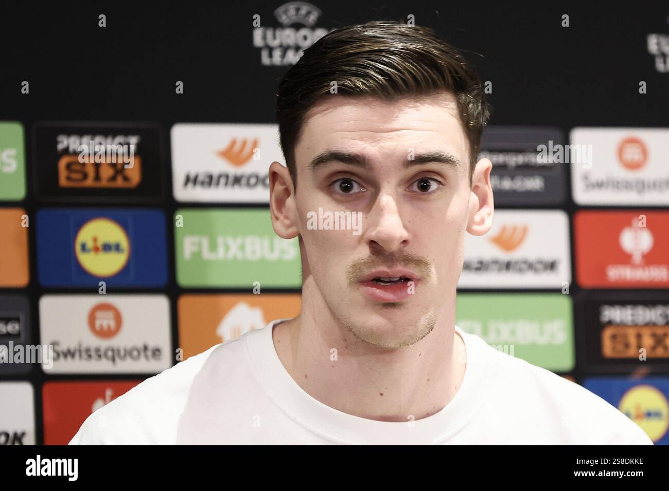 Union's Ross Sykes pictured during a press conference of Belgian soccer ...