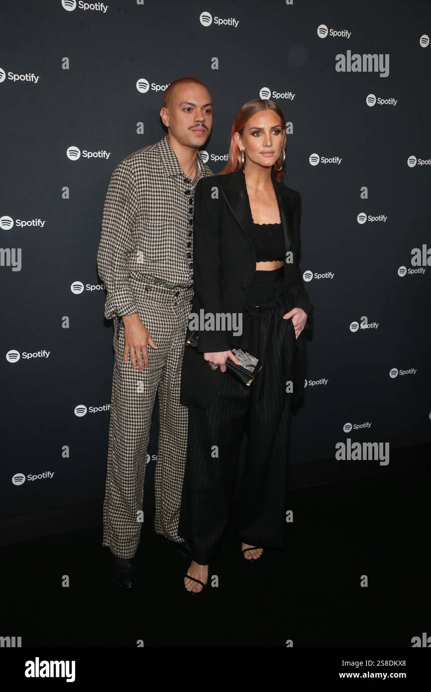 Evan Ross and Ashlee Simpson at the Spotify Best New Artist 2020 Party ...