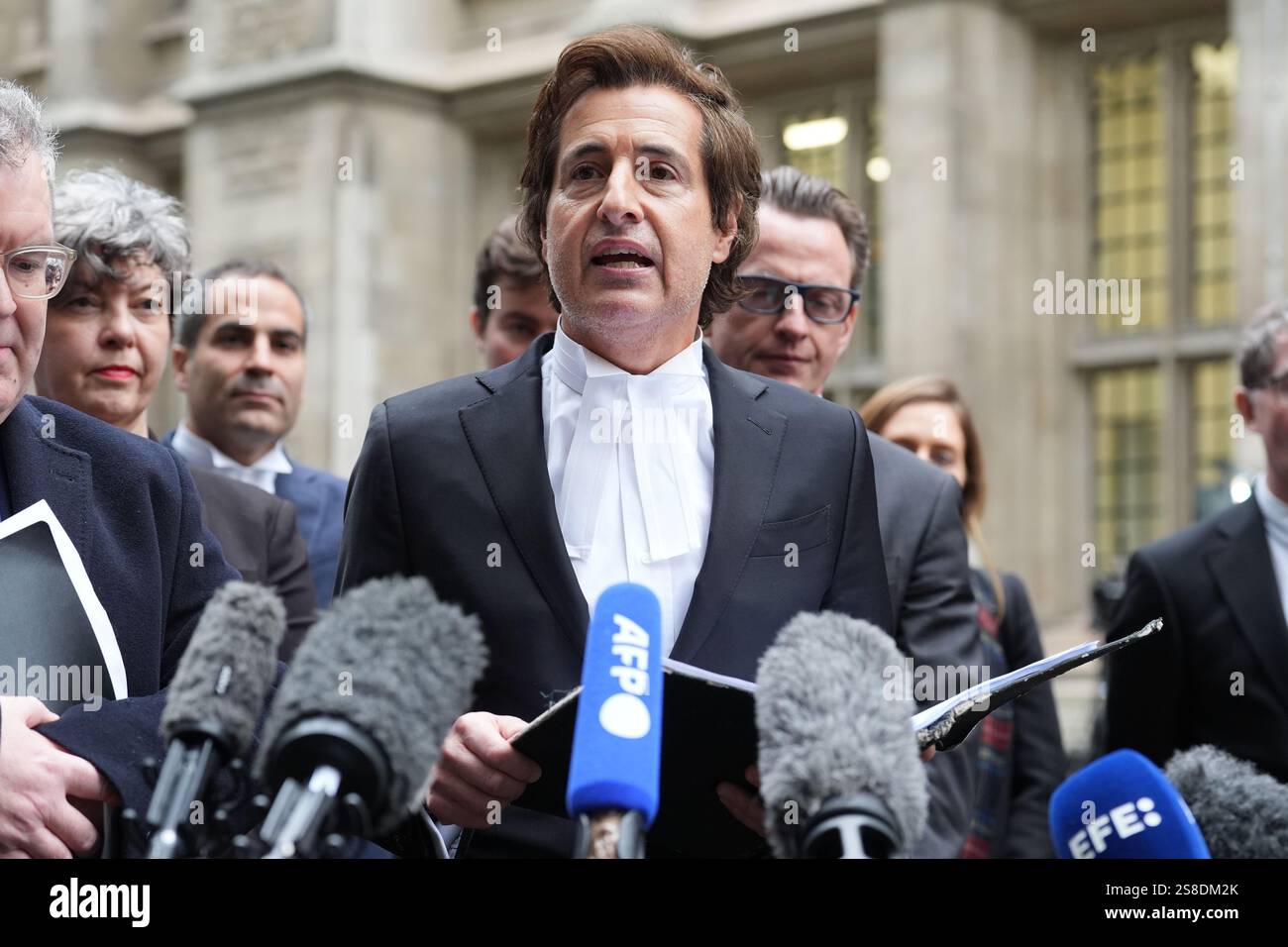 Lord Tom Watson (left) and the Duke of Sussex's barrister, David ...