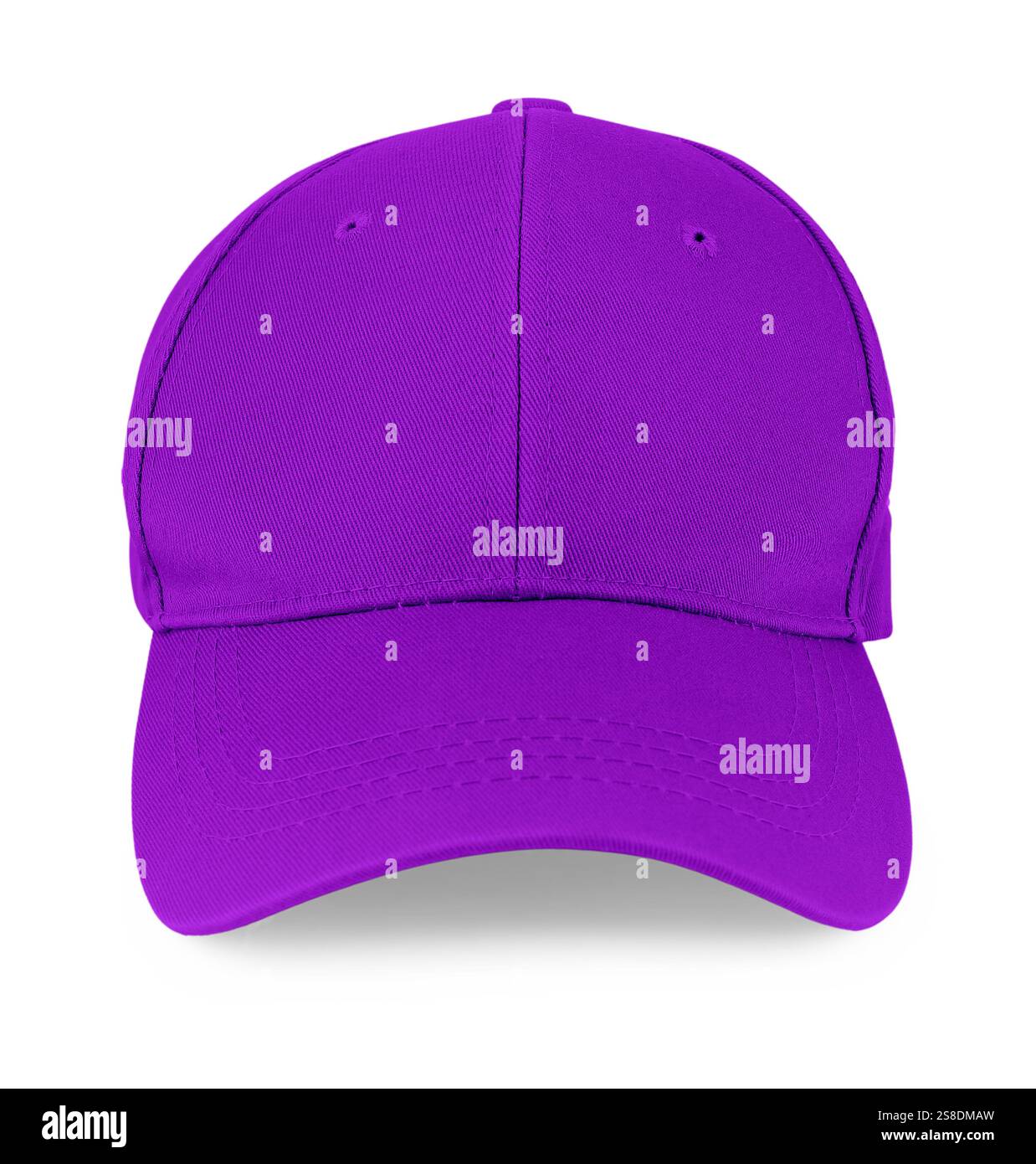 Purple cap isolated on white. Mockup for design Stock Photo - Alamy