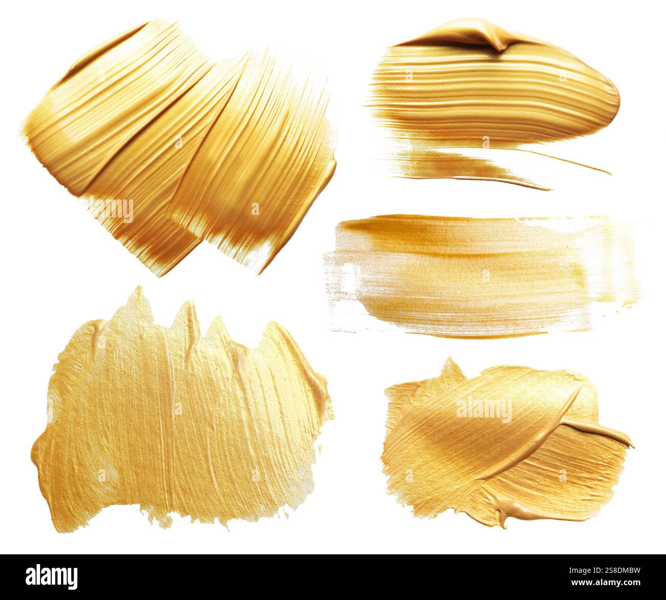 Gold acrylic paint brush strokes hi-res stock photography and images ...