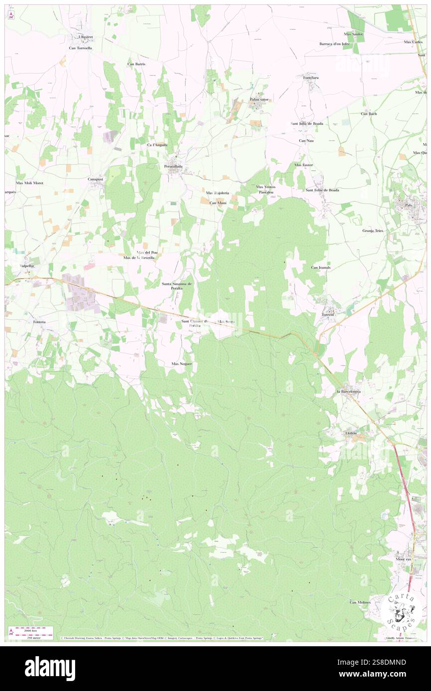 Santa Susanna de Peralta, Província de Girona, ES, Spain, Catalonia, N ...