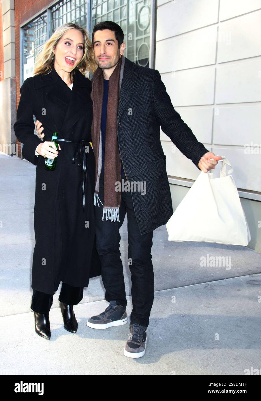 New York, NY, USA. 21st Jan, 2025. Jenny Mollen and Jason Biggs seen in ...