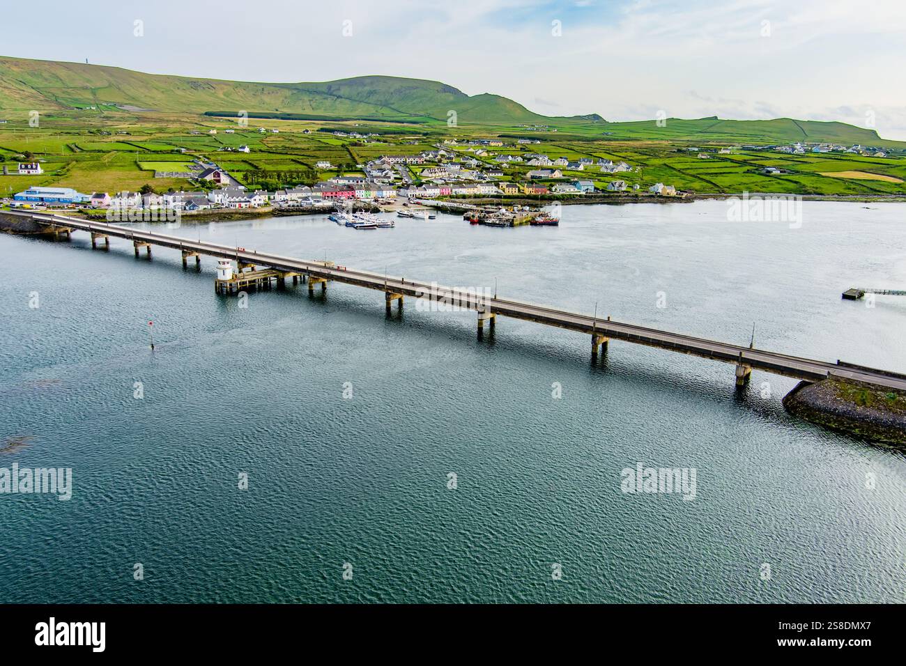 Aerial view of Maurice O'Neill Memorial Bridge, a bridge connecting ...