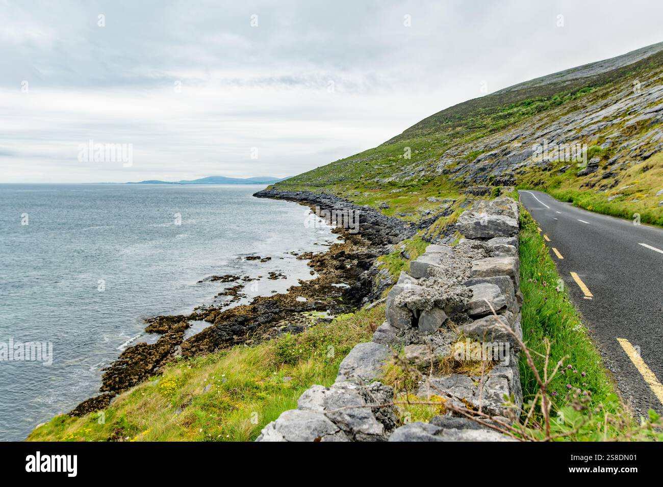 Spectacular misty landscape in the Burren region of County Clare ...