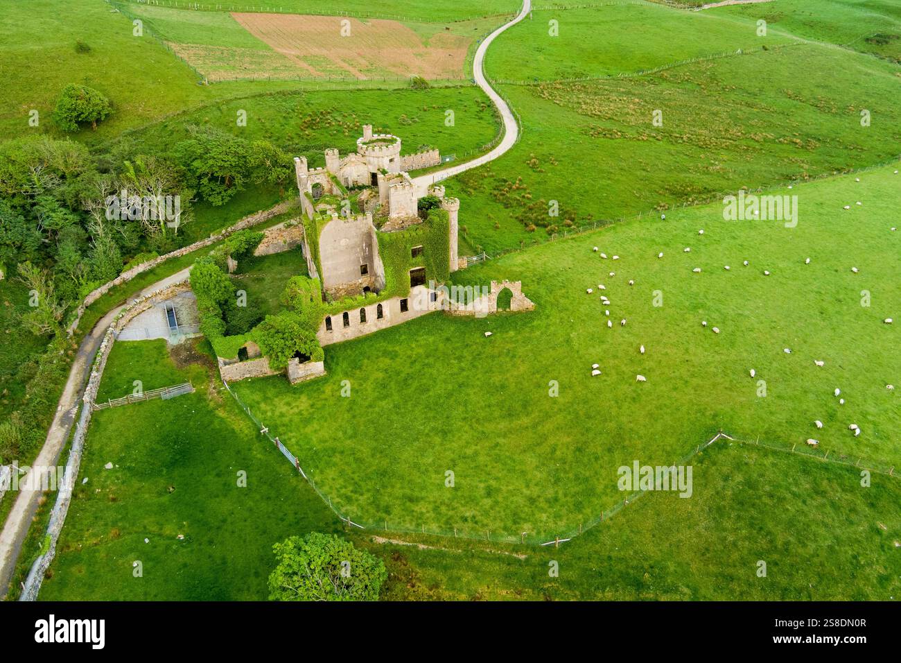Aerial view clifden castle hi-res stock photography and images - Alamy