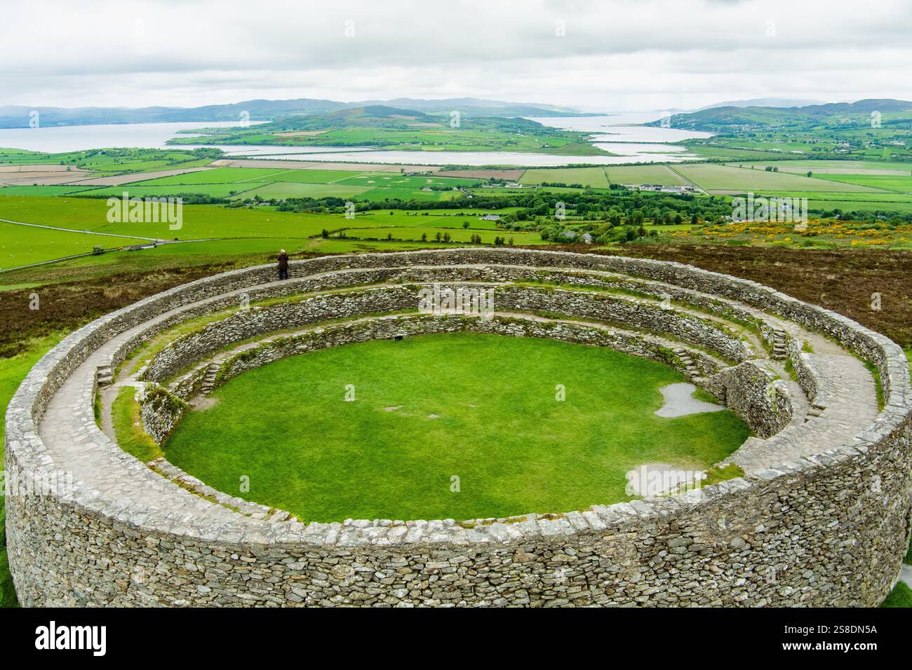 Grianan of Aileach, ancient drystone ring fort, part of larger ...