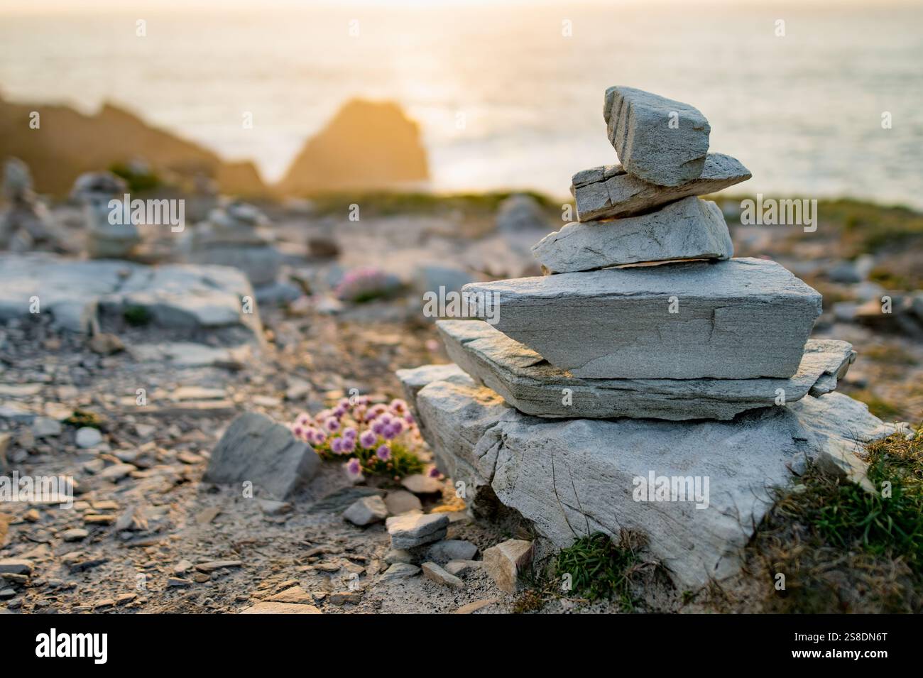 Stones stacks at Malin Head, Ireland's northernmost point, Wild ...