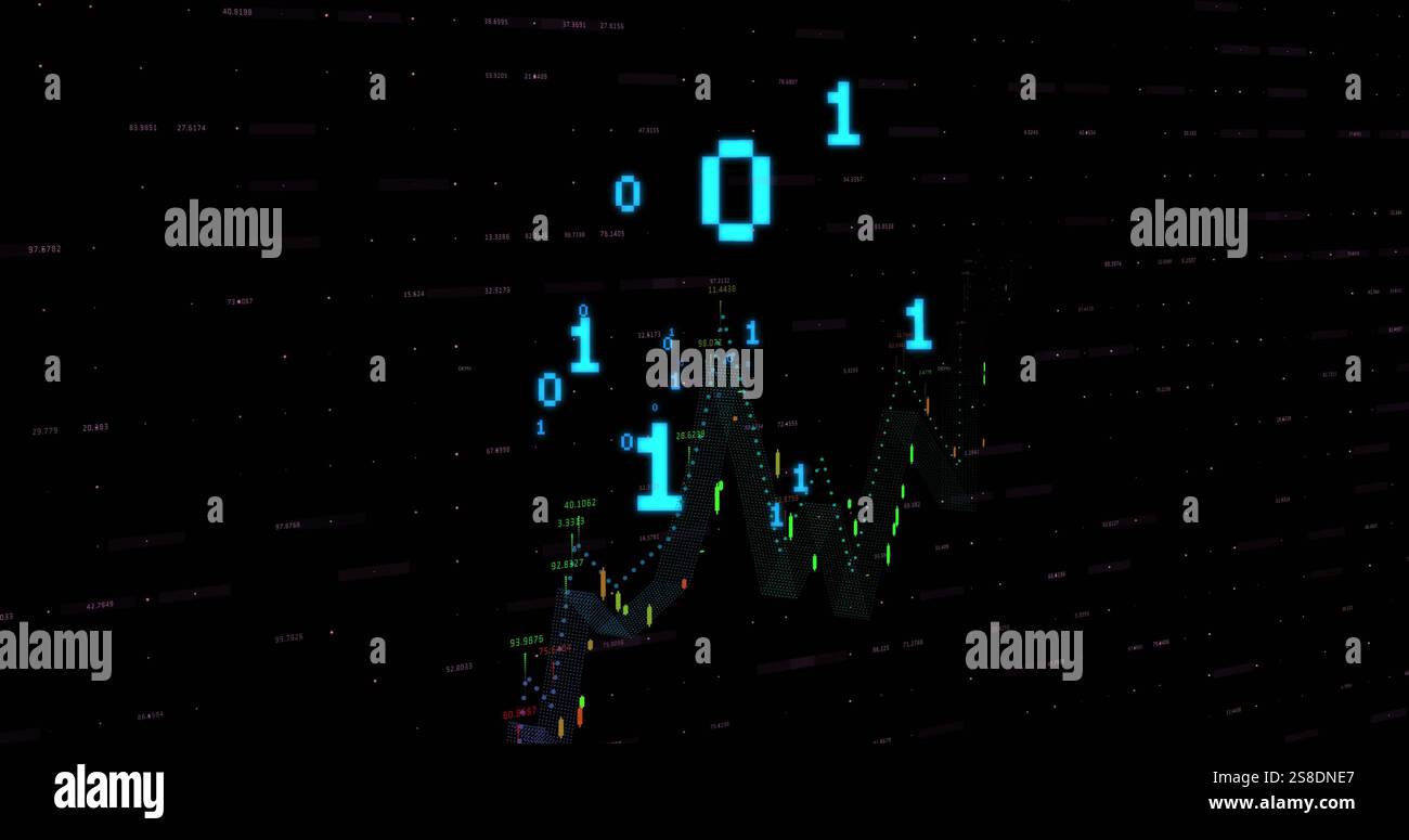 Image Of Binary Coding And Data Processing Over Black Background Global Cyber Security 2863