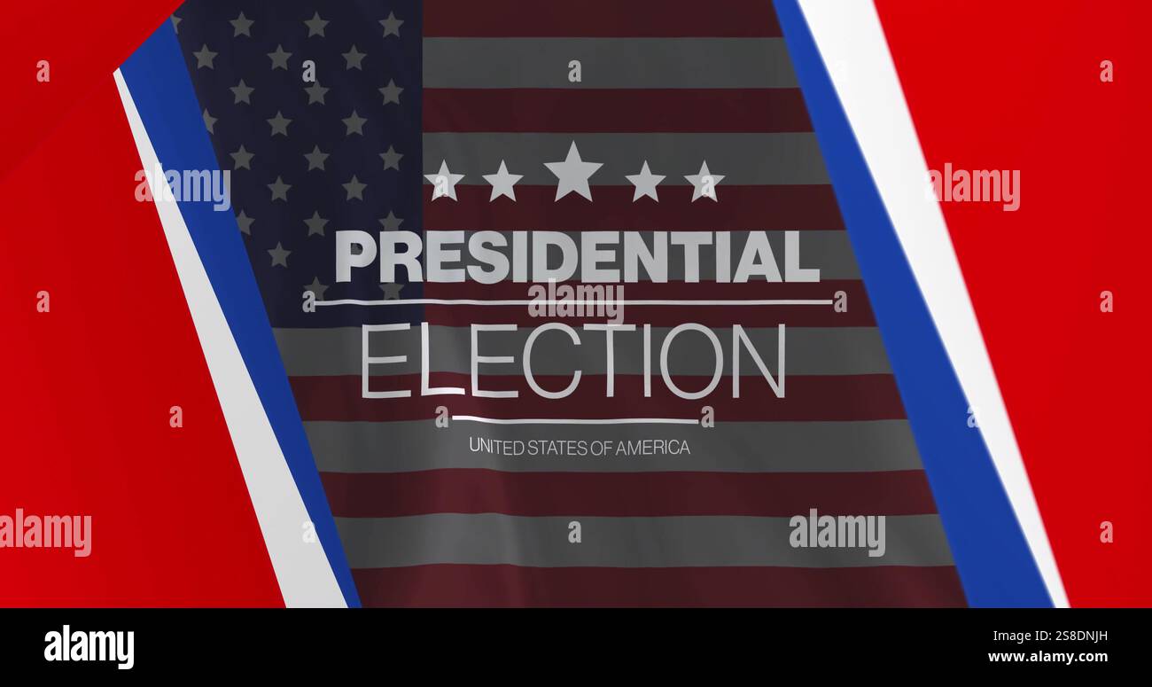 Image of presidential election text over flag of usa Stock Photo - Alamy