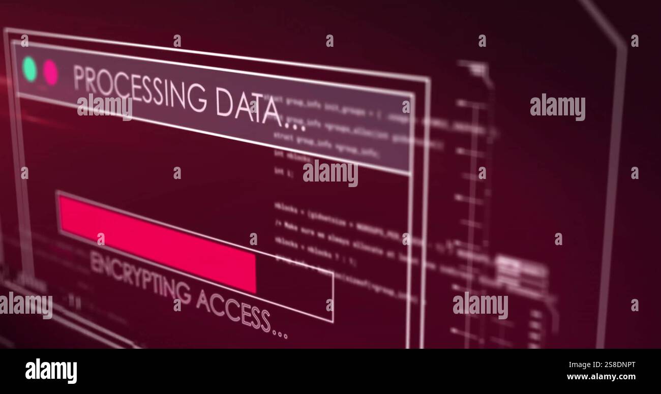 Processing data and recovering database, digital interface image over ...