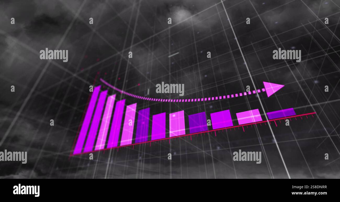 Image of diagrams over storm Stock Photo - Alamy