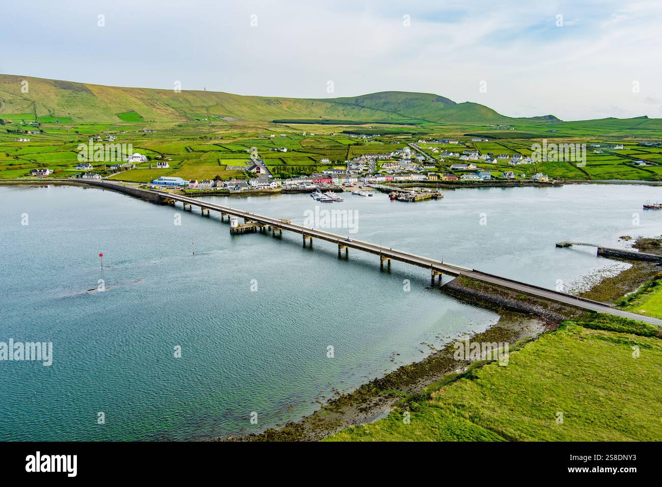 Aerial view of Maurice O'Neill Memorial Bridge, a bridge connecting ...